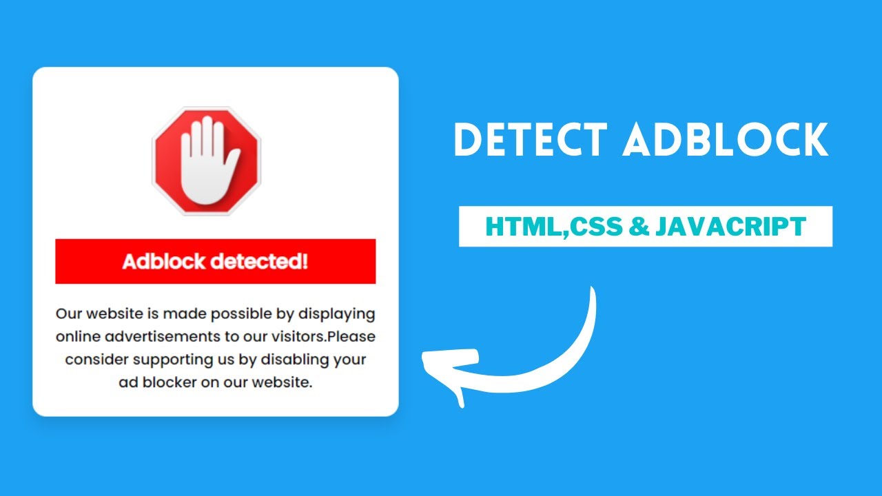Detect AdBlock using HTML CSS & JavaScript