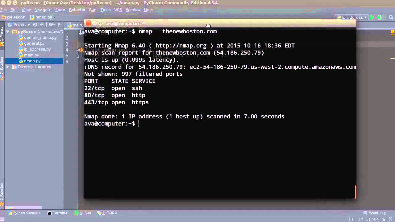 Python Website Scanner Tutorial   4   Nmap Port Scan