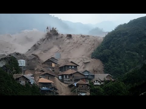 China dams release water again! Massive second wave of flooding submerges Rongjiang city, Guizhou