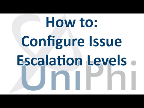 How to Configure Issue Escalation Levels in UniPhi