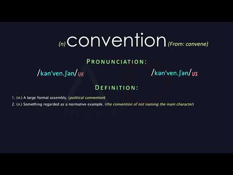 Convention Meaning And Pronunciation | Audio Dictionary
