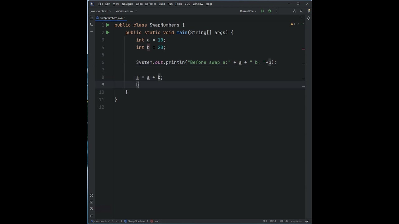 How To Swap Two Numbers Without Using A Third Variable In Java #coding #code#java