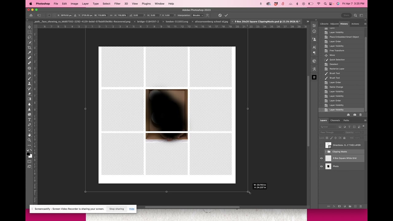 Change the In the Box Template from Square to Rectangular Tutorial in Photoshop.