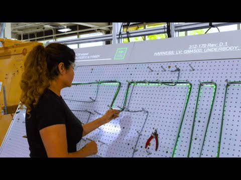 Wire Harness Assembly with Projected Augmented Reality Work Instructions