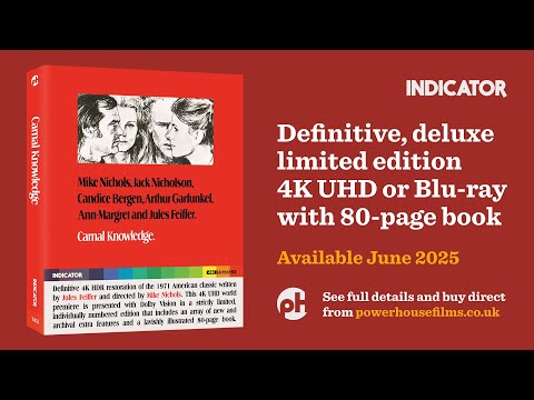 CARNAL KNOWLEDGE (Mike Nichols, 1971) Original Trailer 2 – new Indicator 4K UHD and Blu-ray edition