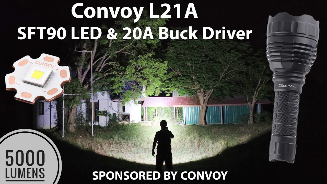 Convoy L21A SFT-90 20A Buck Driver Review & Beamshots Comparison ...