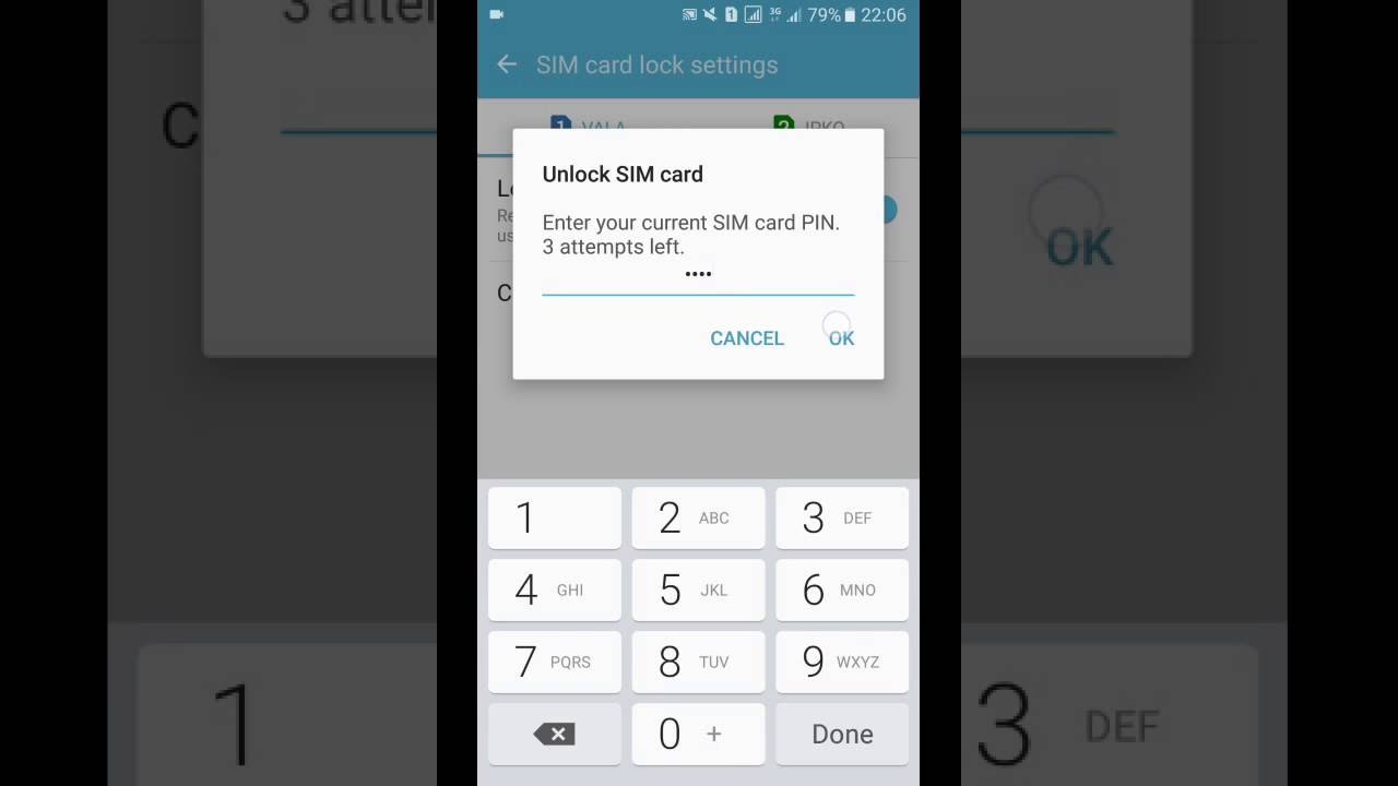 Remove PIN code of SIM card lock Android
