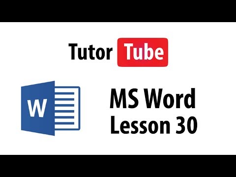 MS Word Tutorial - Lesson 30 - Bullets and Numbering