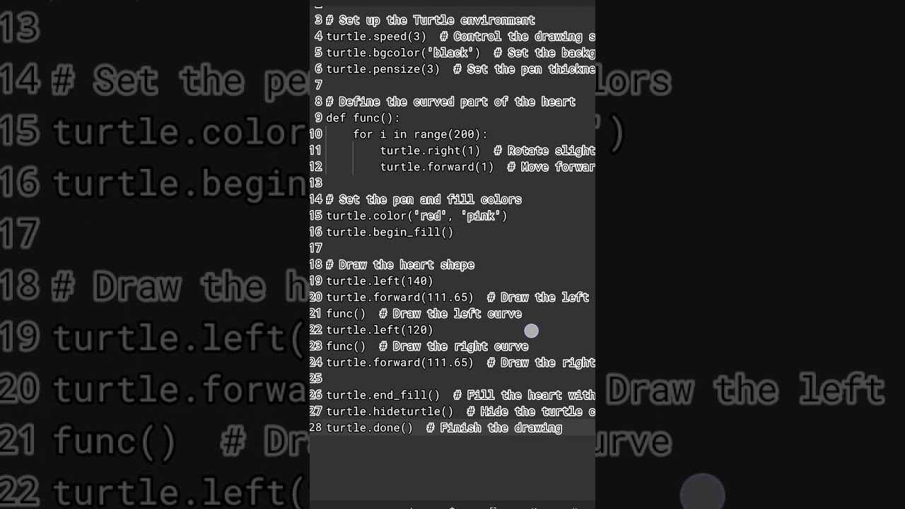 #coding heart graphic #python