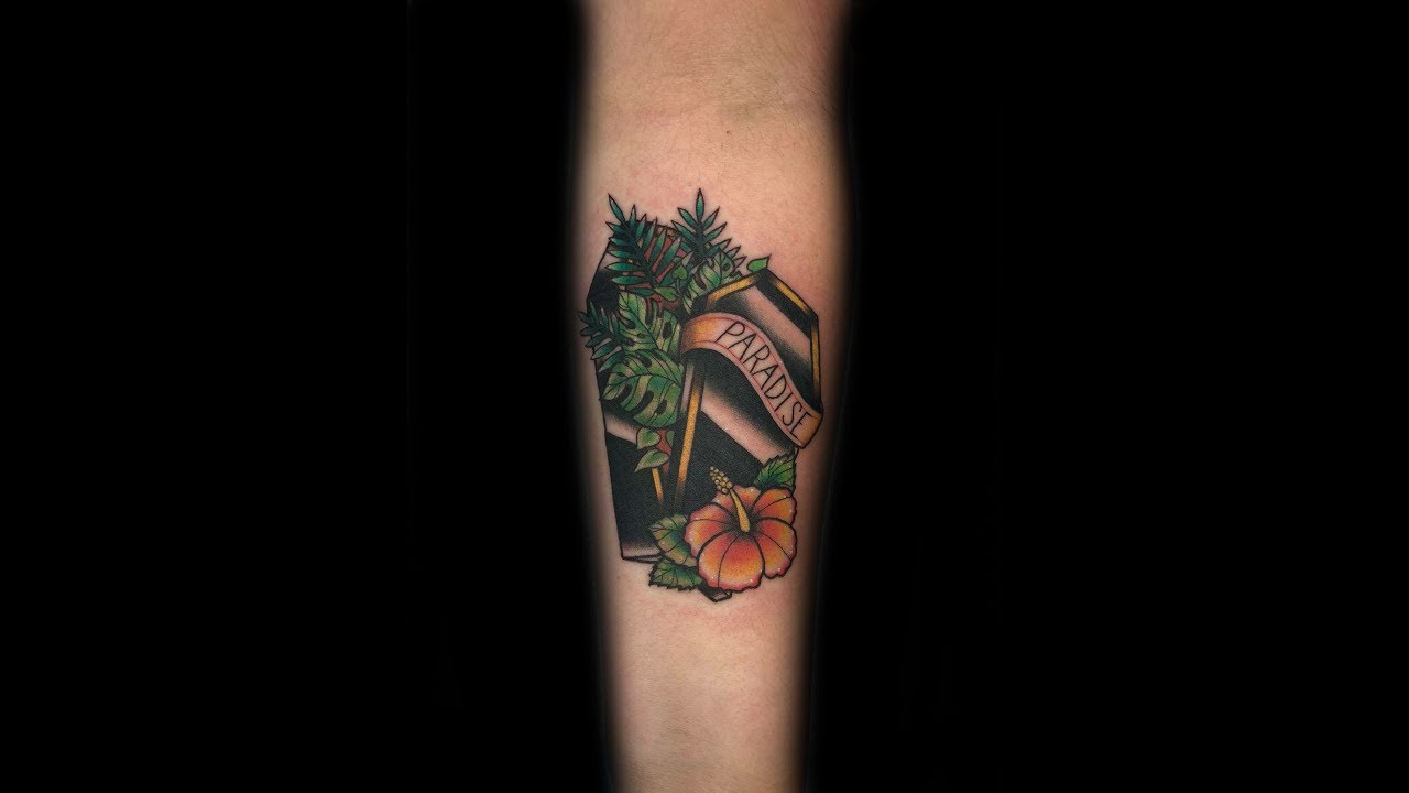 [TATTOO TIMELAPSE] Custom coffin piece by Alicia Anderson