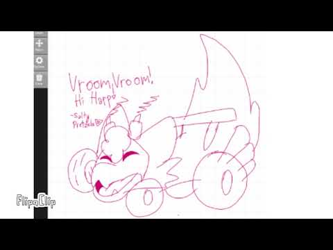 my drawings on harp's whiteboardfox!