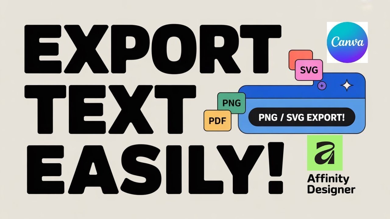 How to Export Text in Affinity Designer | Save Text as PNG, SVG & More