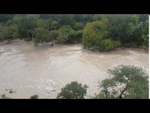 Flooding on the South Fork San Gabriel river in Georgetown, TX Sept 22 2018