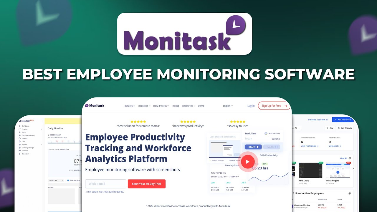 Monitor Your Employees with Monitask! Best Employee Management Software