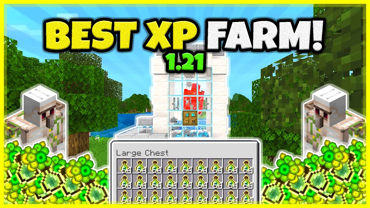 BEST XP FARM EVER!! (30 LEVELS/SECOND!) In Minecraft Bedrock And Java 1.21 - Minecraft Builders