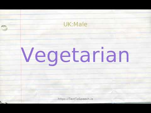 How to pronounce vegetarian