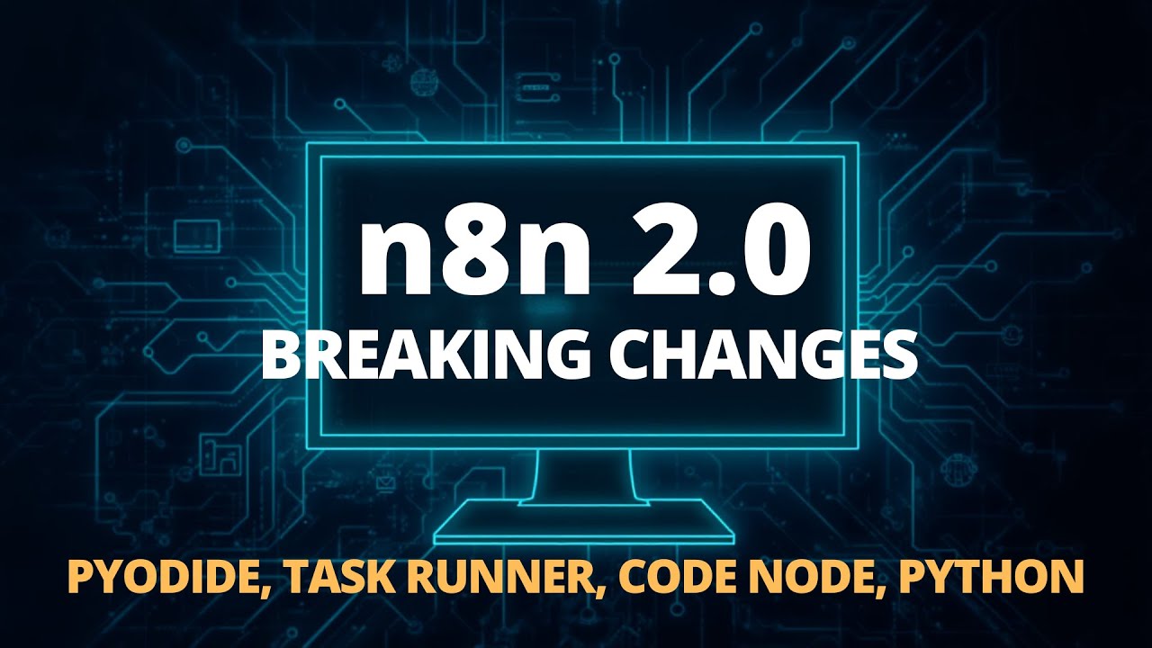 n8n version 2.0 Breaking Changes, Pyodide, Python, Code Node with task runners