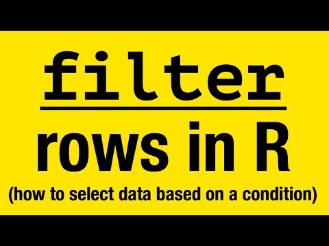 R Basics: How to Use filter() to Select Rows Based on Column Values