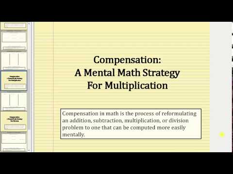 Mental Math: Multiplication Using Compensation | Math Help from ...