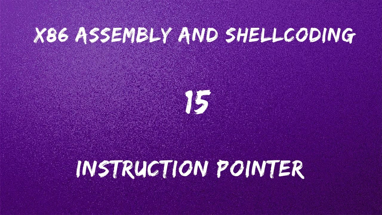x86 Assembly and Shellcoding - 15 Instruction Pointer