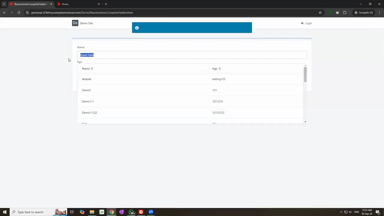 Outsystems Dropdown Select AutoComplete