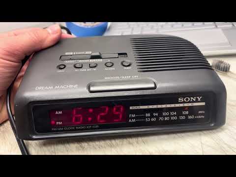 How to Set Time and Alarm for Sony Dream Machine ICF-C25
