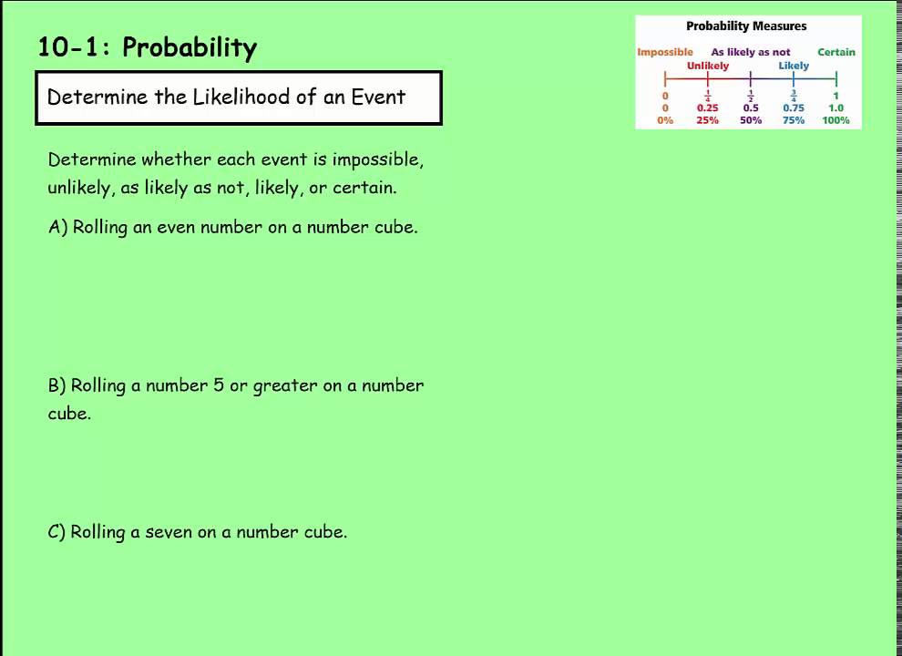 Math 7: 10-1: Probability