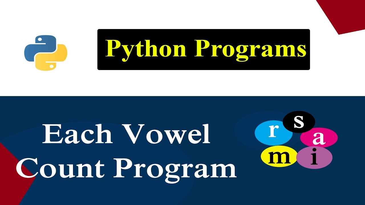 Python Program To Print Individual Count Of Vowels in the Given String