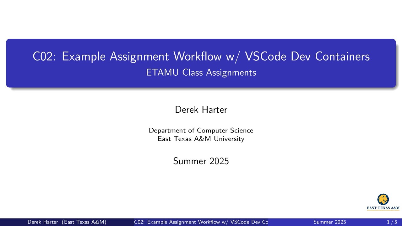 C02: Example Assignment Workflow