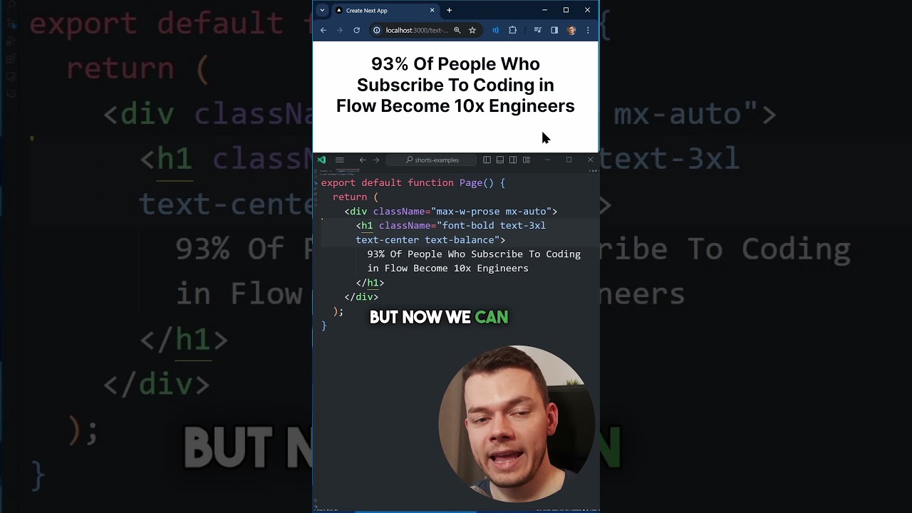 Text-Balance In Tailwind CSS 👌 #tailwindcss #frontend #frontenddeveloper #webdevelopment #reactjs