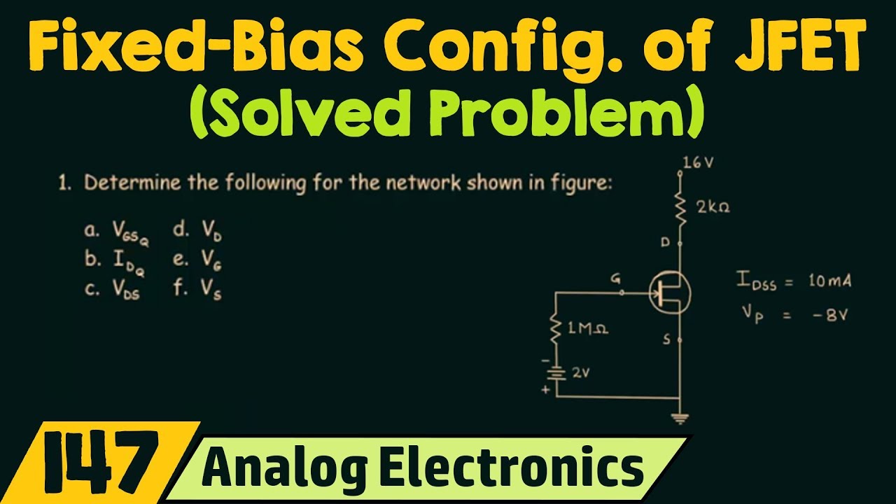 Fixed-Bias Configuration of JFET (Solved Problem)