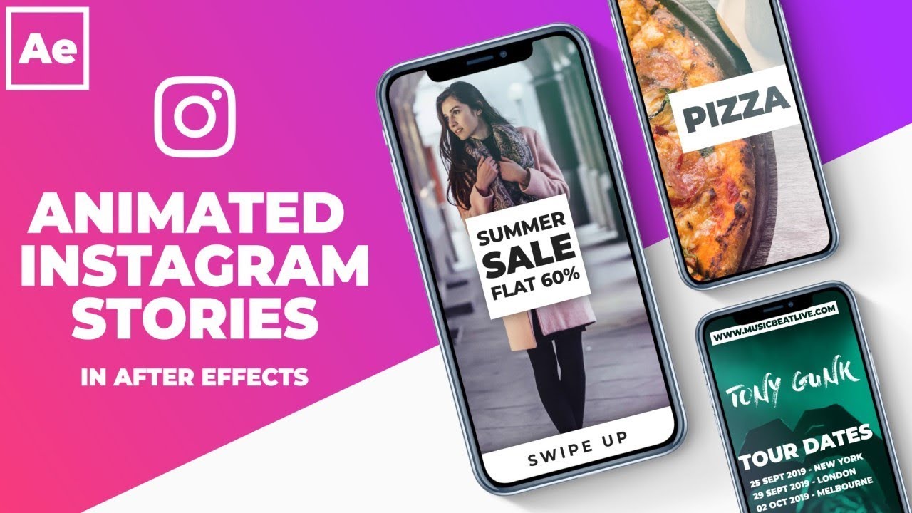 Create Animated Instagram Stories in After Effects  - Skillshare Class Promo