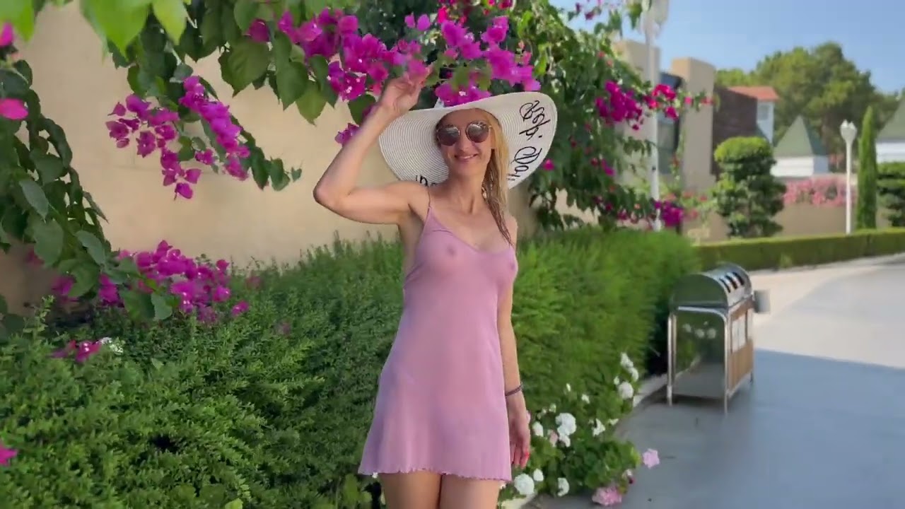 Walking around pool in wicked weasel dress and bikini Nirvana Dolce Vita
