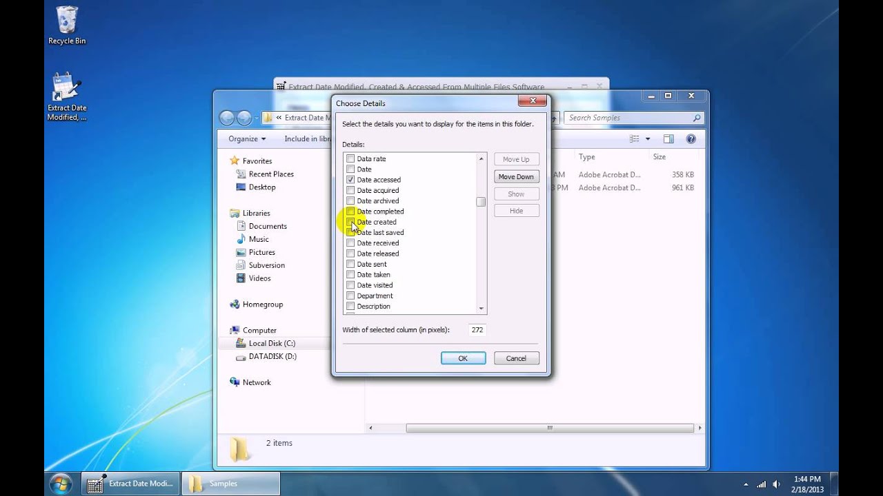 How To Use Extract Date Modified, Created & Accessed From Multiple Files Software