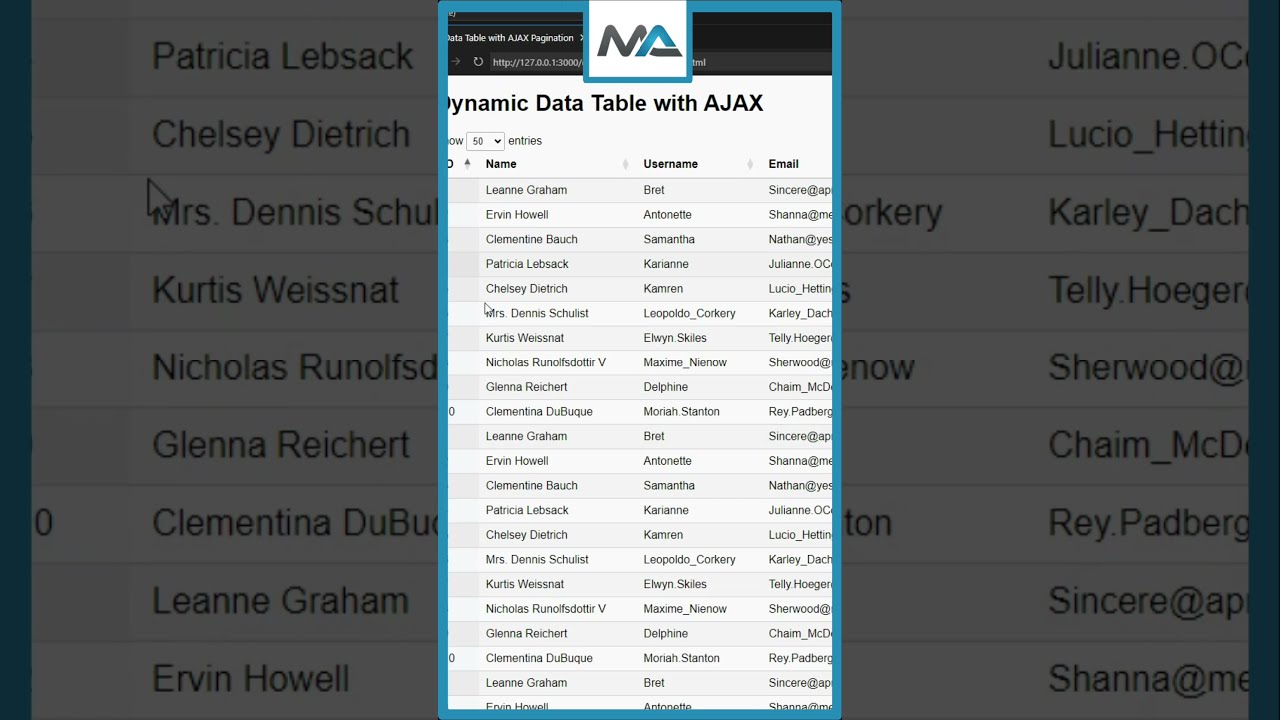 🚀 Create Dynamic Data Tables with AJAX in Minutes! 💻✨