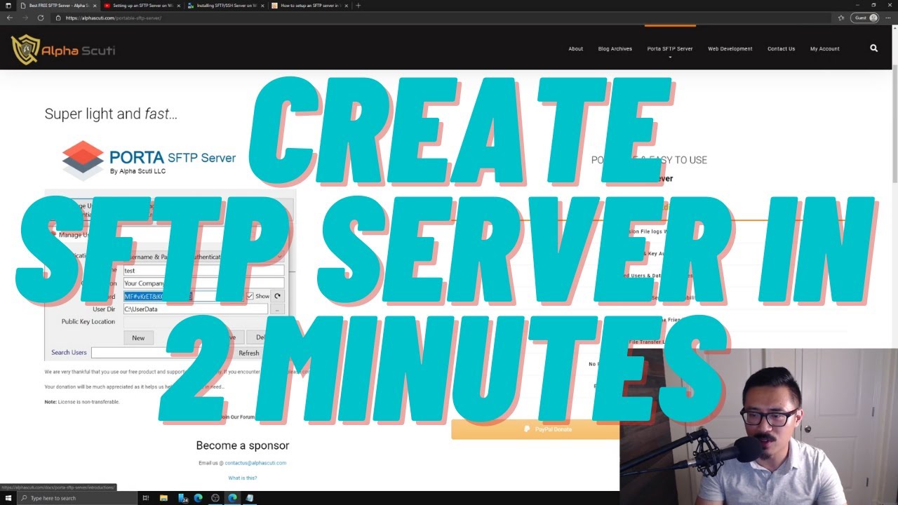 Fastest SFTP Server Install | Porta SFTP Server