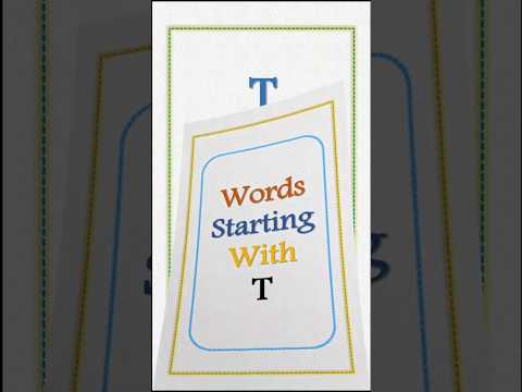 Alphabet Word Series Part-20(Words Starting With T) #shorts #kidsvideo #kidslearning #alphabet