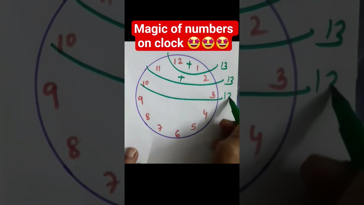 Magic of numbers on clock#time#clock#maths#sum#numbers#addition#fact#ytviral#viralvedio#viralshort🤩🤩