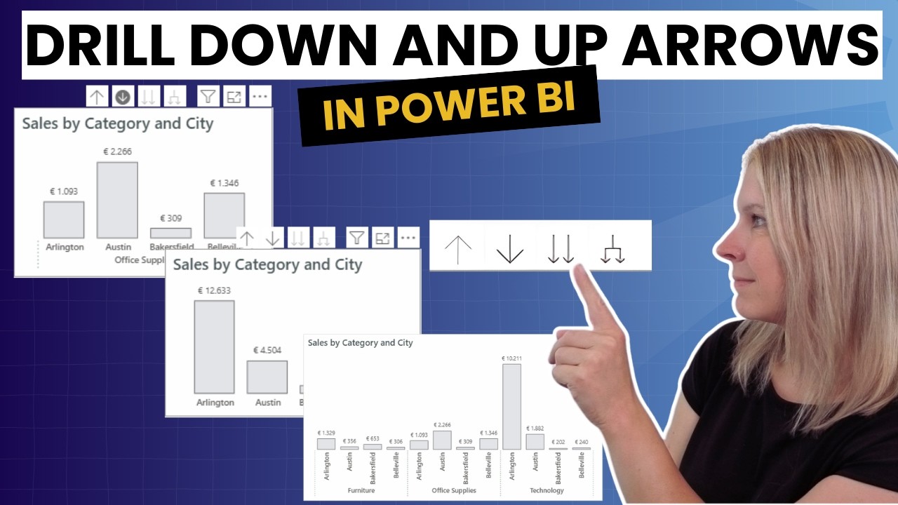 Power BI Drill Down and Up Arrows Explained