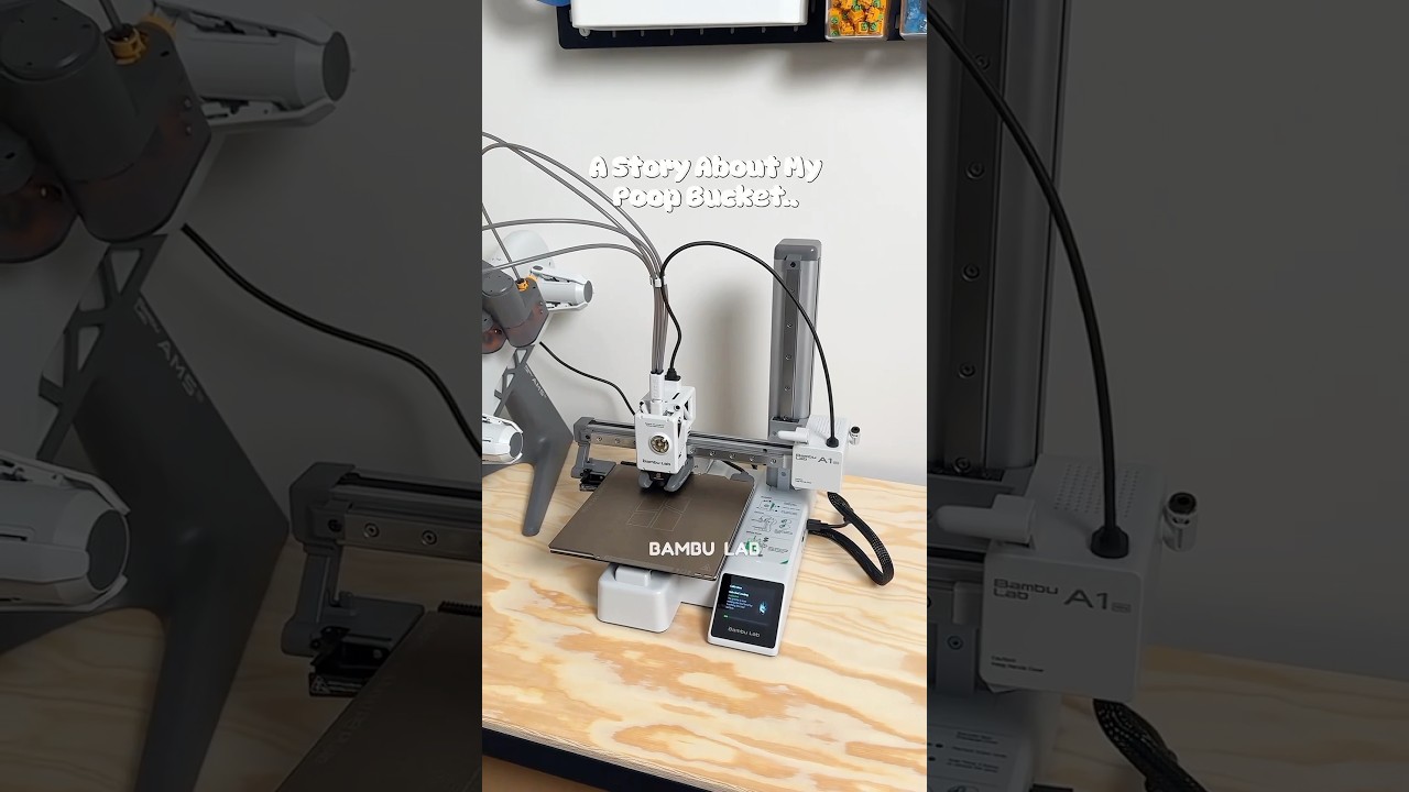 Bambu Lab A1 Mini Poop Bucket #tech #3dprint #3dprinting #bambulab #a1mini #setup