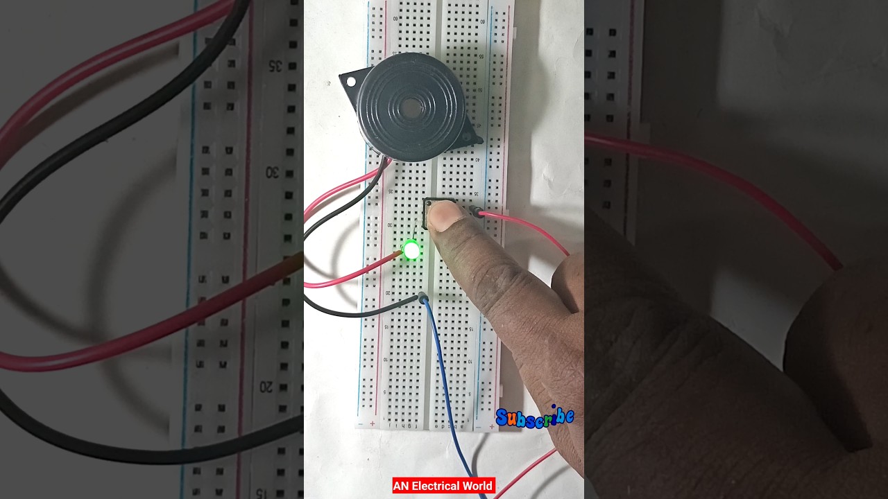 Push Button Buzzer Connection ⚡✅