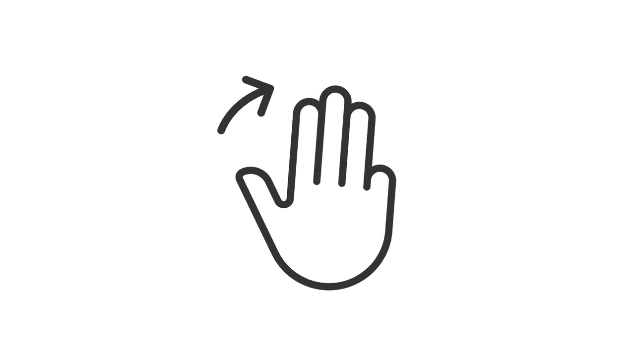 Animated fingers swipe linear icon
