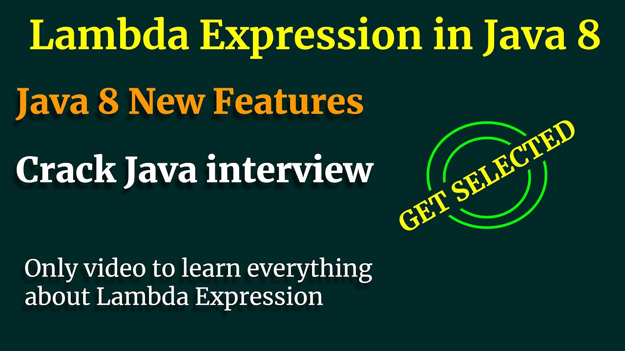 Lambda Expression In Java | Java Interview Questions and Answers