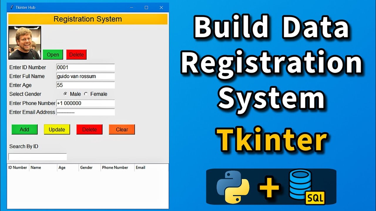 Python Tkinter Registration Form Tutorial for Beginners (Full System Part 1)