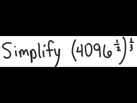 Exponents: Simplify (4096^{1/2})^{1/3}