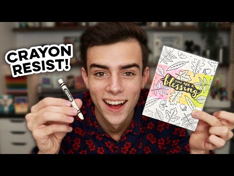 Crayon Resist Watercolor Card Tutorial || Crayola & Simon Hurley Create