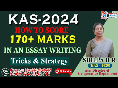 KAS 2024 | HOW TO SCORE 170+ MARKS IN AN ESSAY WRITING | TRICKS & STRATEGY | BY SHILPA H R