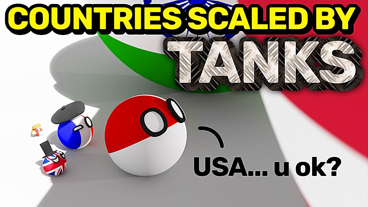 COUNTRIES SCALED BY TANKS | Countryballs Animation