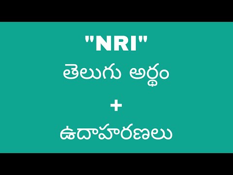 Nri meaning in telugu with examples | Nri తెలుగు లో అర్థం @Meaning in Telugu