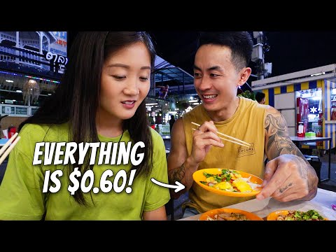 $0.60 Thai Street Food In Bangkok's Cheapest Night Market 🇹🇭 (Better Than Jodd Fairs!)